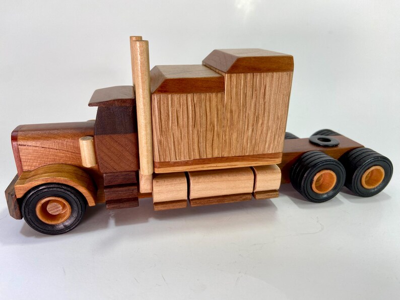 Custom Tractor Trailer - Red Oak With Cherry Trim - Etsy