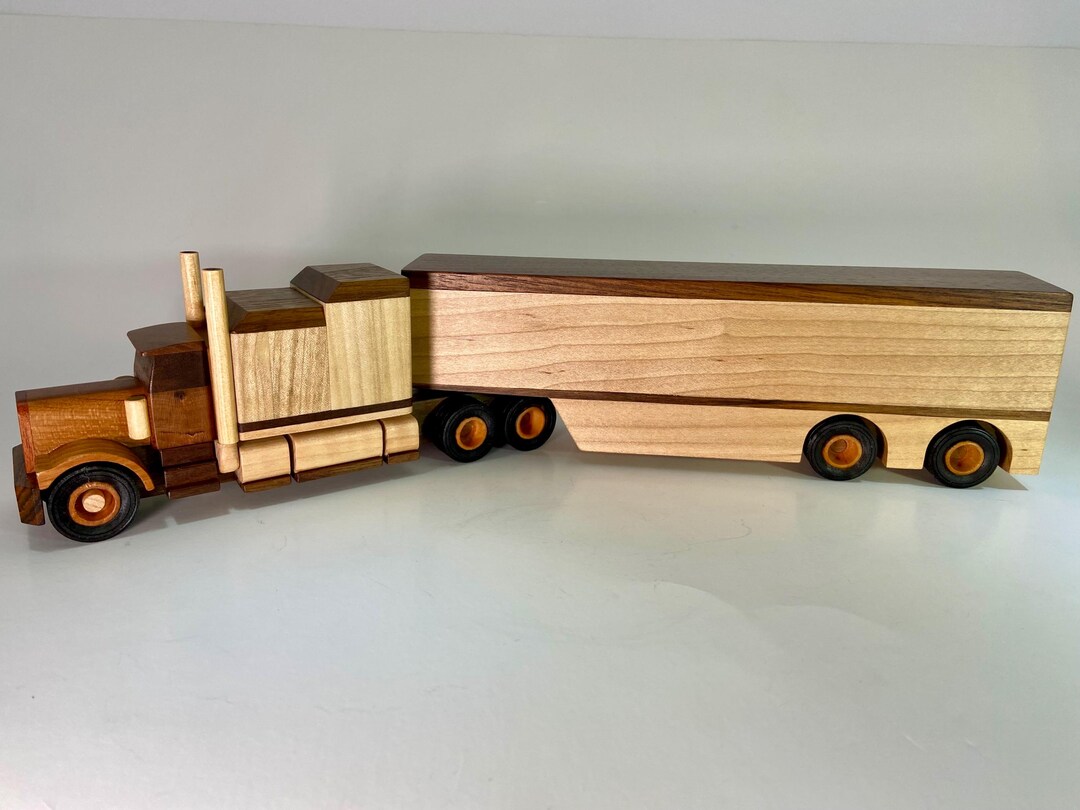 Custom Tractor Trailer - Maple With Black Walnut Trim - Etsy