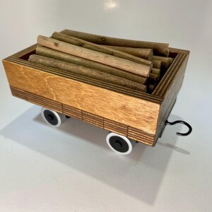 Narrow Gauge Logging Train (green, Black & Red Engine) - Custom Wooden ...