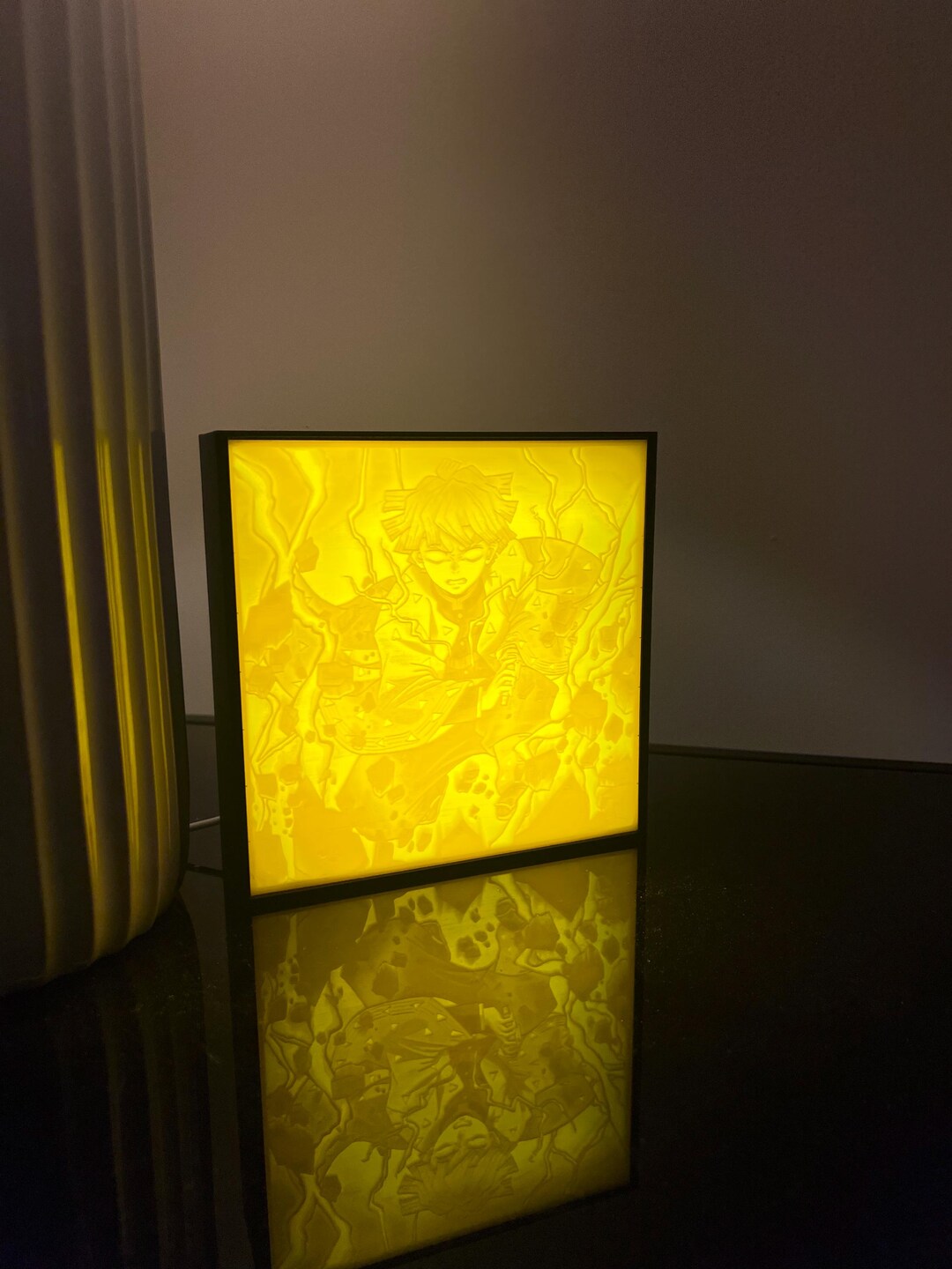 Demon Slayer Zenitsu Light Box Lithophane Anime Gift Thunder Breathing ...