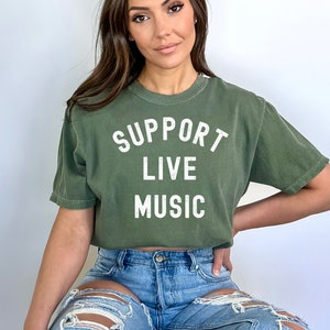 Support Live Music T-shirt: Musician Gift, Unisex Cotton Tee - Etsy