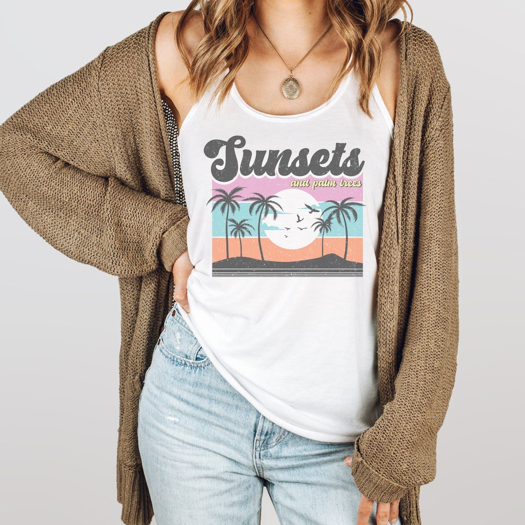 Sunsets Tank Summer Aesthetic Tank Beach Lover Tank Top Sunset Chaser ...