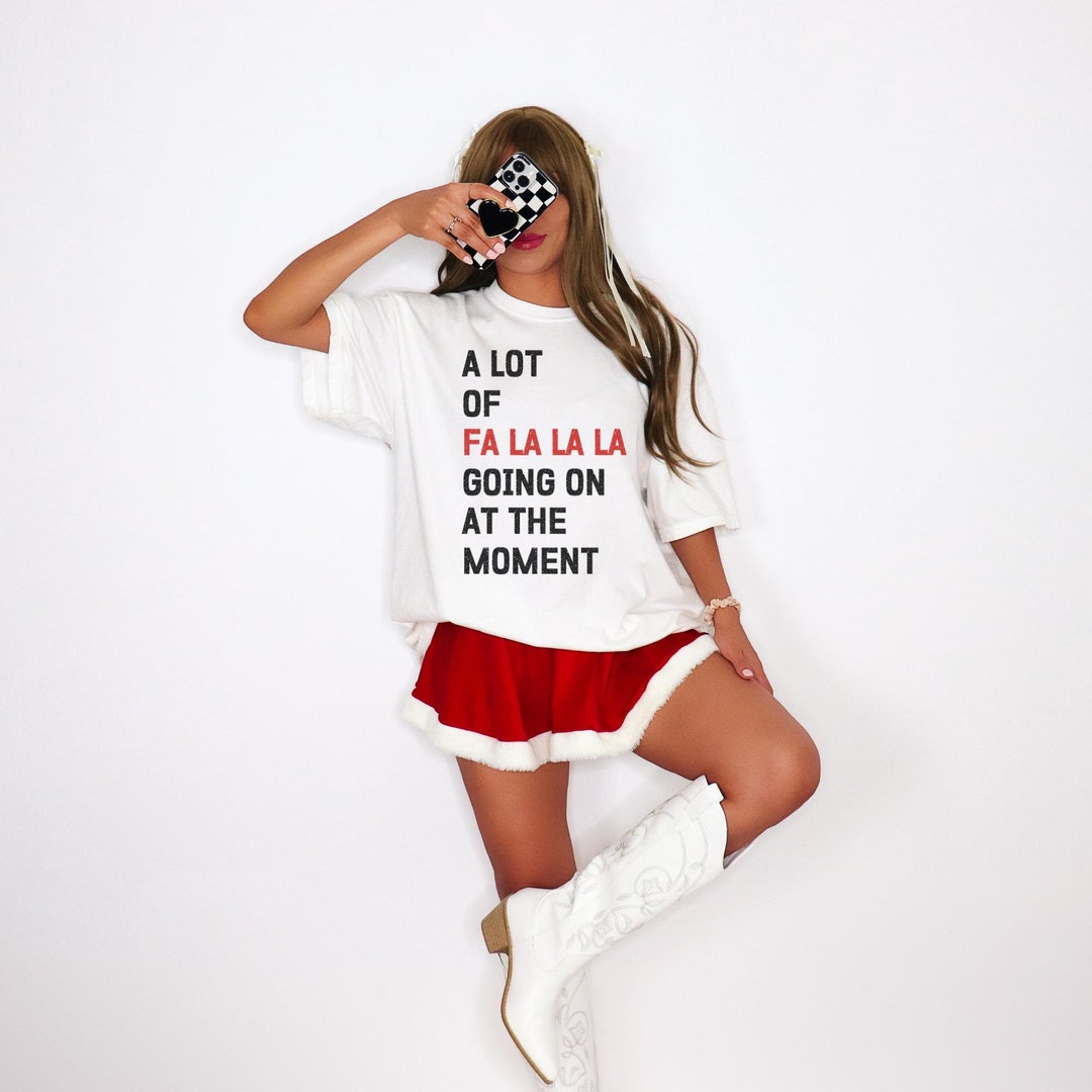 Comfort Colors Christmas Tee: Fa La La Graphic Shirt - Etsy