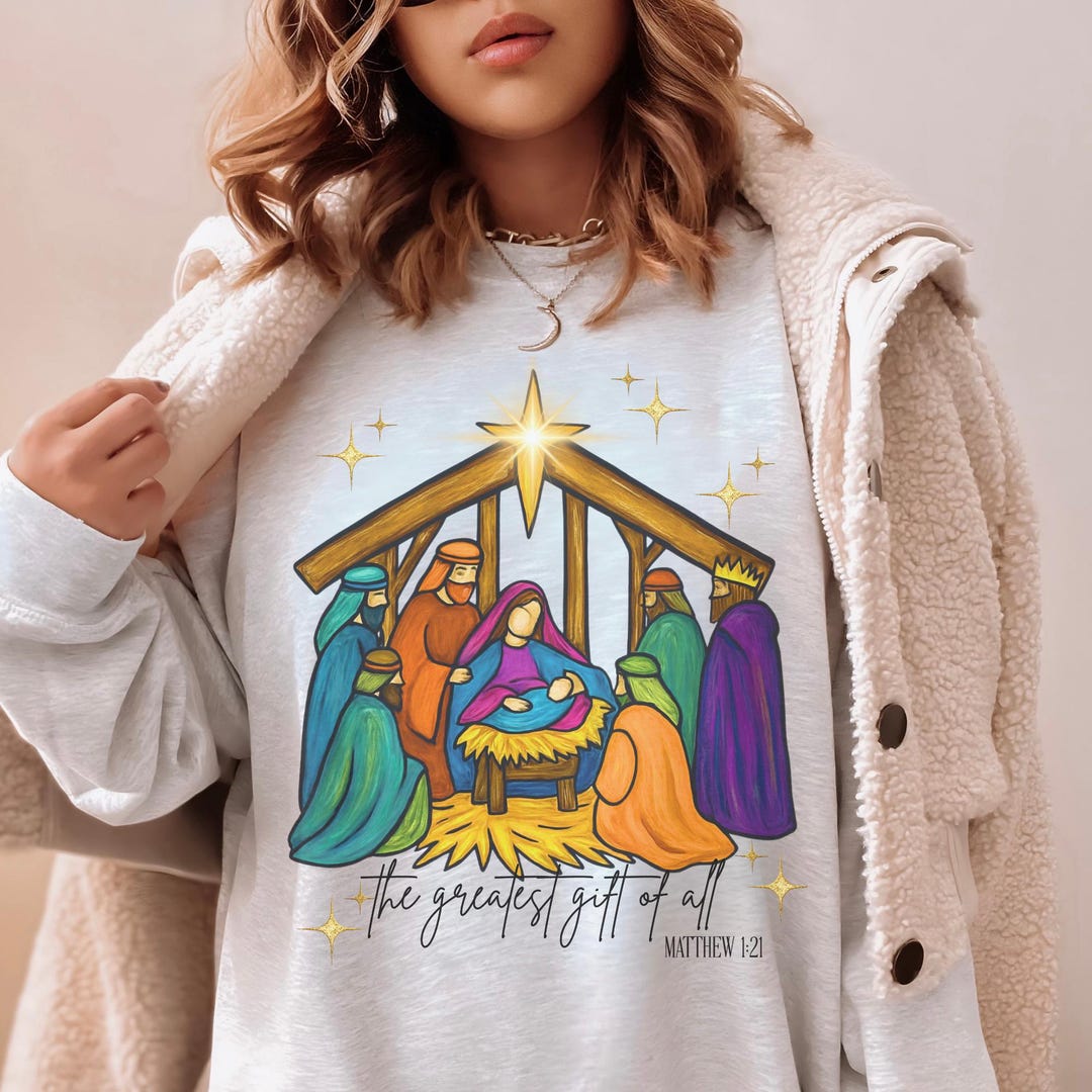 Nativity Sweater: Christmas Sweatshirt - Etsy