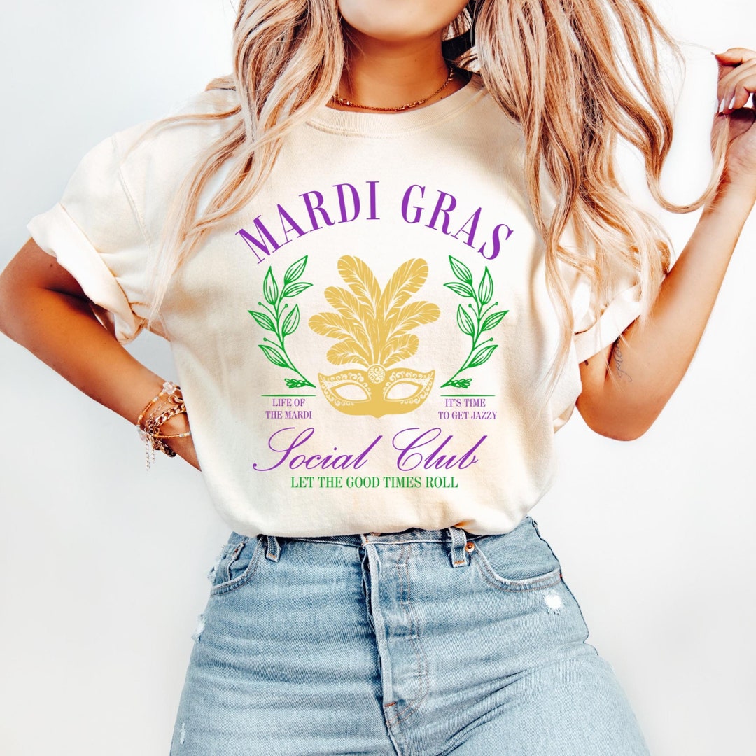 Mardi Gras Social Club, Mardi Gras Tshirt, Mardi Gras Shirt, Fat ...
