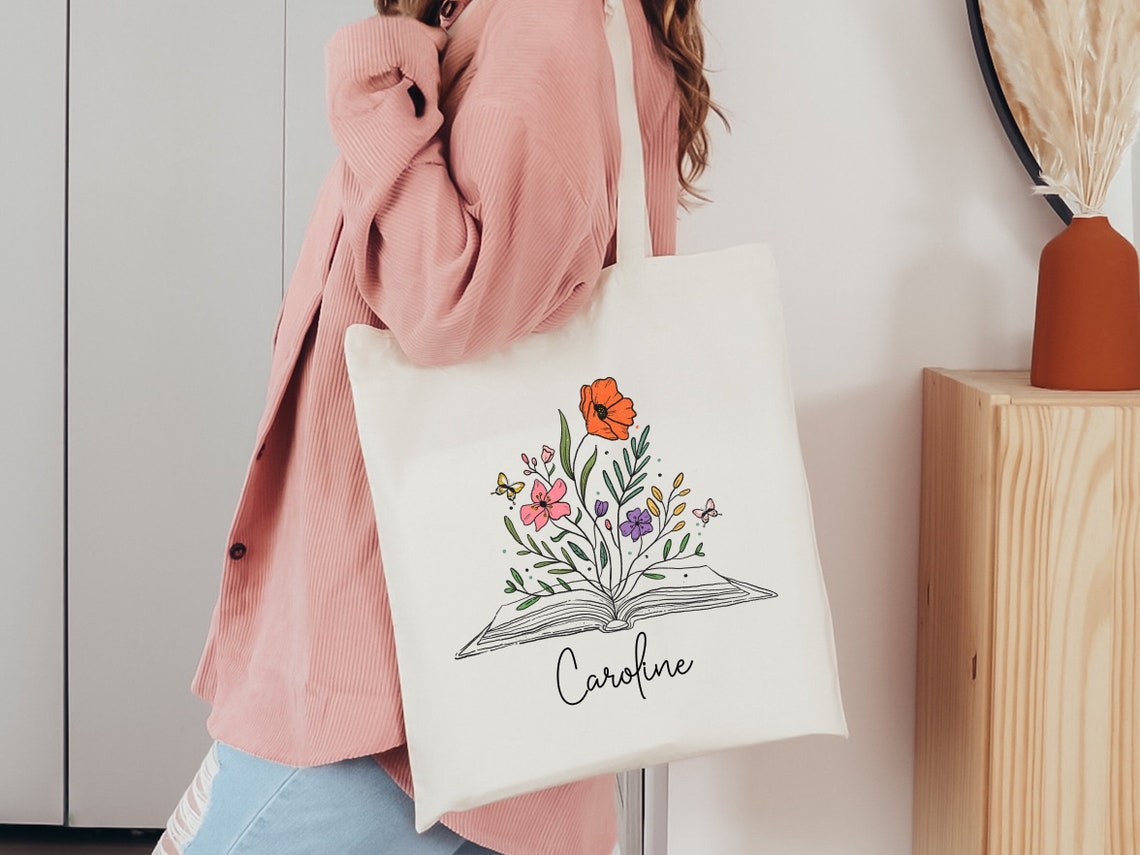Book Tote Bag: Custom Bookish Gift for Readers - Etsy