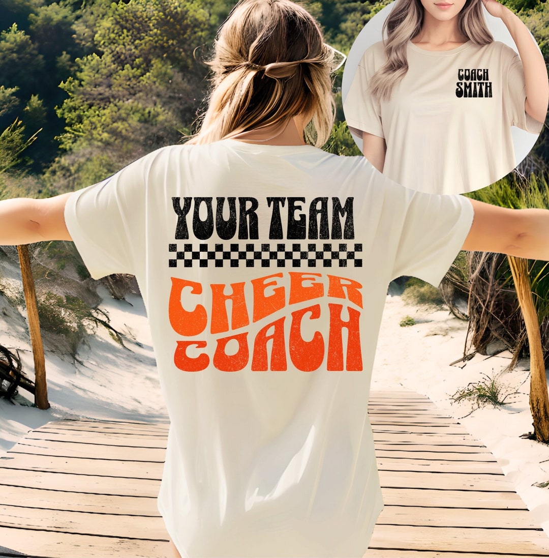 Custom Cheer Coach Shirt, Personalized Cheerleader Shirt, Game Day ...