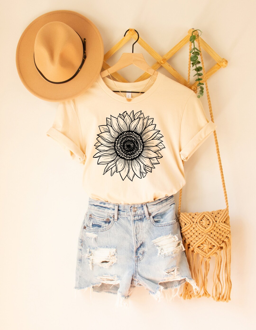 Sunflower Shirt Fall Clothing Plus Size Floral Tee Flower Shirt Garden ...