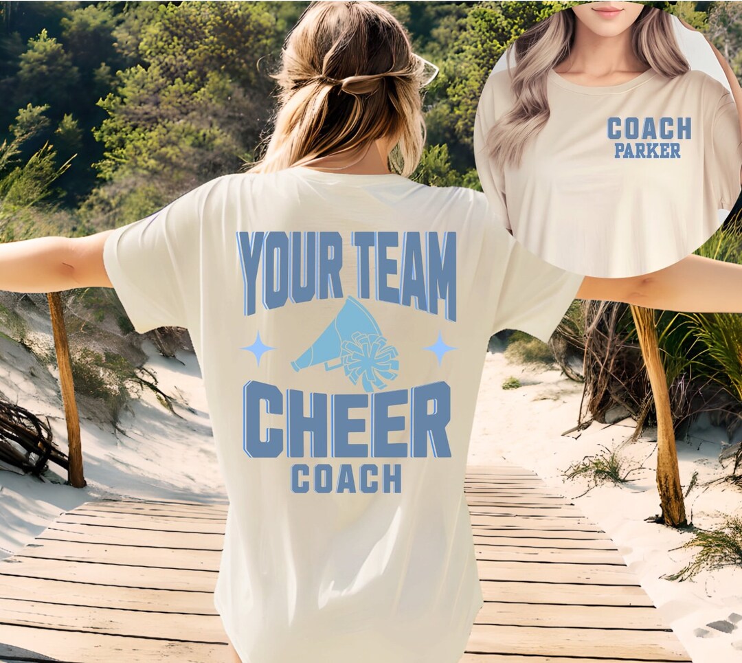Custom Cheer Coach Shirt, Personalized Cheerleader Shirt, Game Day ...