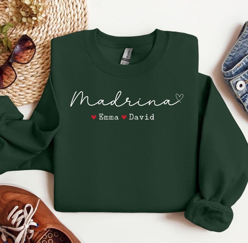 Madrina Sweatshirt, Madrina Shirt, Godmother Gift, Godmother Sweat ...