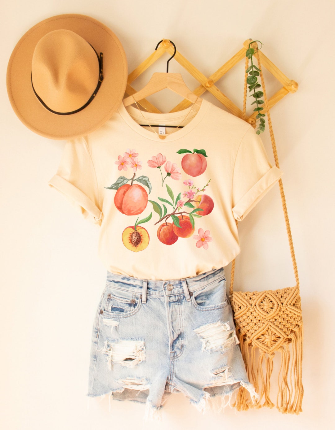 Peach Shirt Food Shirt Fruit Shirt Peach Print Shirt Foodie Gift Peach ...