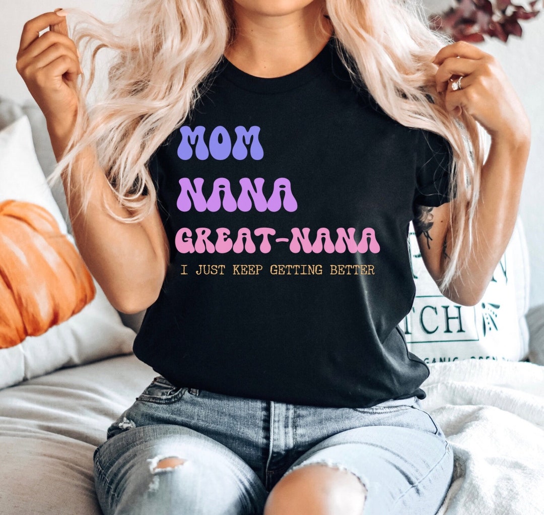 Mom Nana Great Nana, Pregnancy Announcement, Gift for Great-nana ...