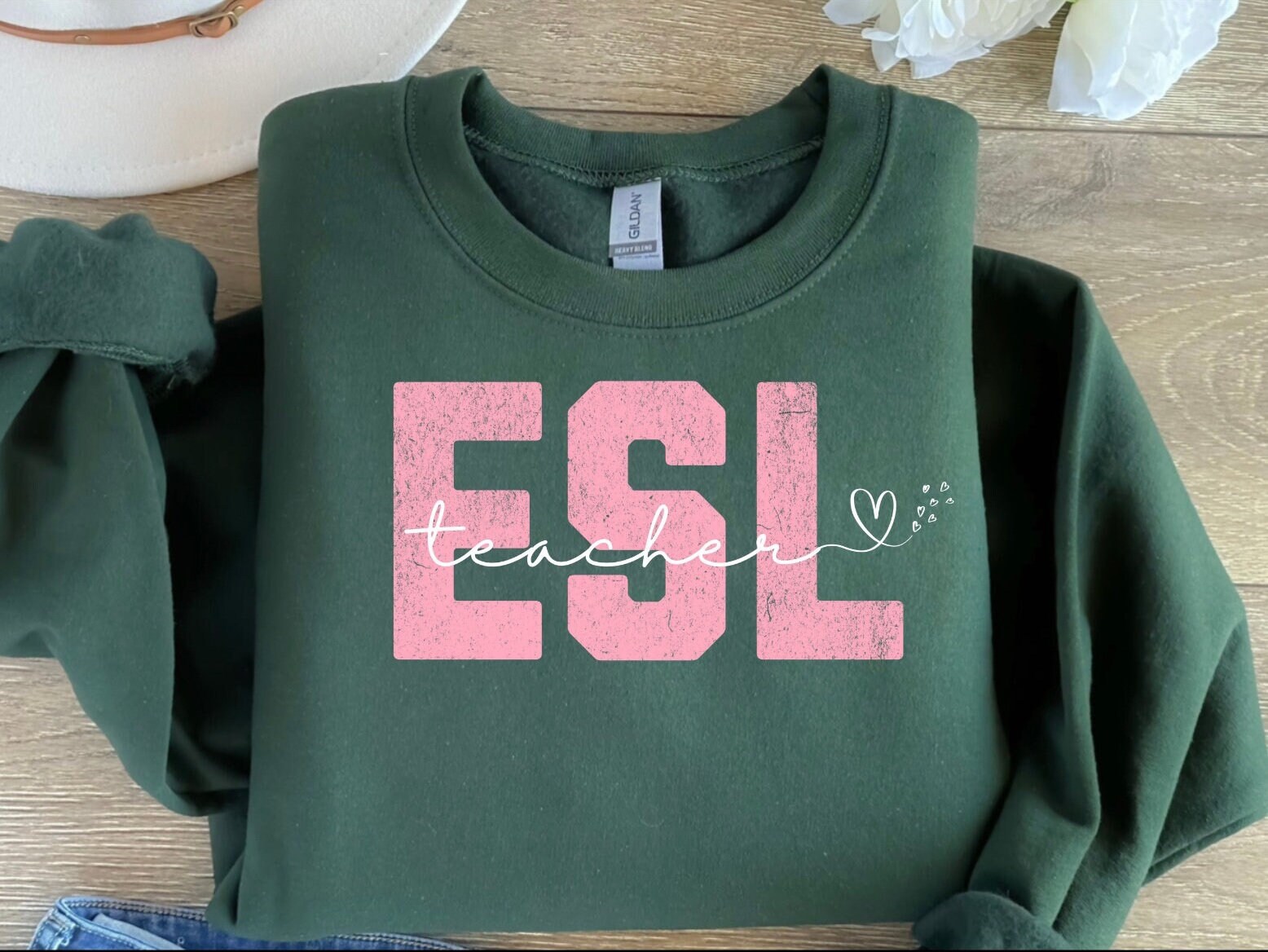 ESL Teacher Sweatshirt, ESL Teacher Tee, English Second Language ...