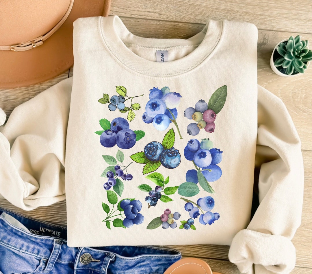 Blueberry Sweatshirt, Funny Blueberry T Shirt, Womens Blueberry Tshirt ...