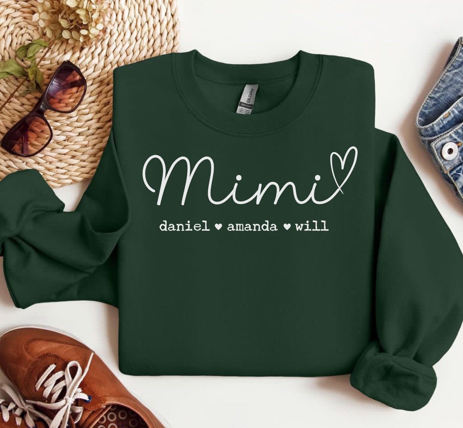 Custom Mimi Sweatshirt With Kids Names, Mimi Sweater Mimi Gift From ...
