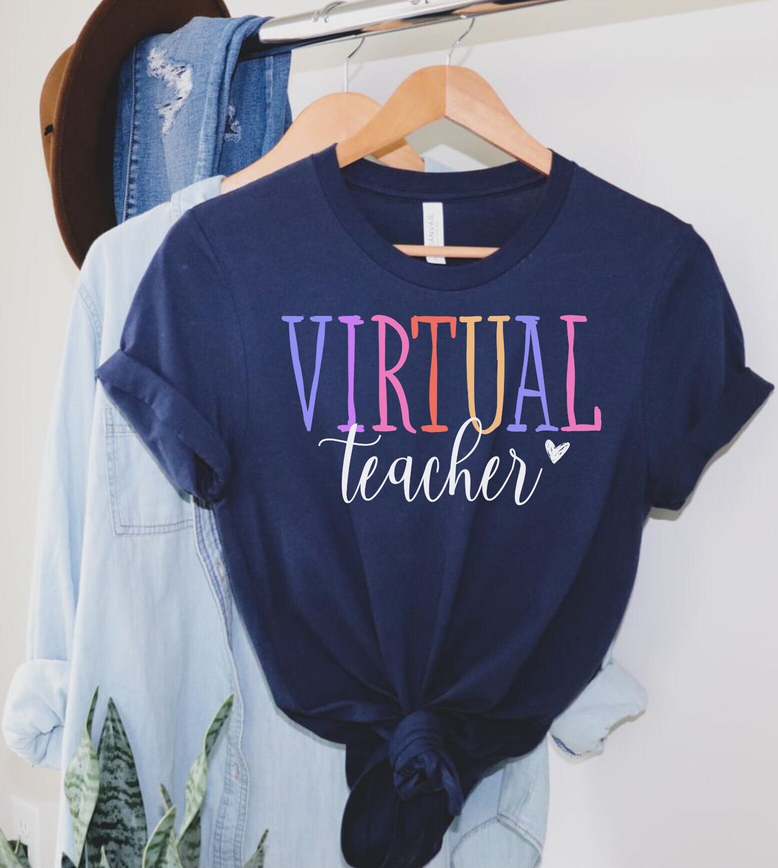 Virtual Teacher Shirt Distance Learning Teacher Virtual Teacher Shirt ...