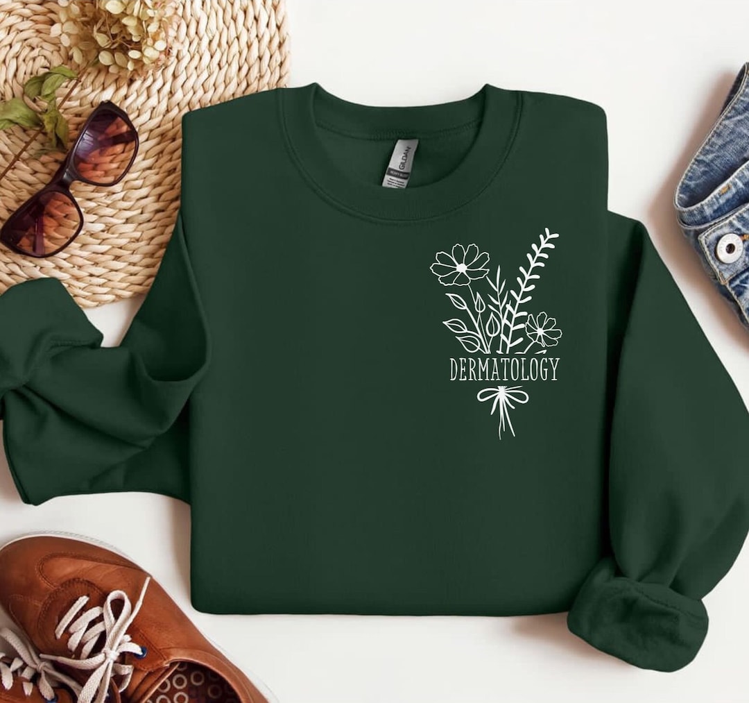 Dermatology Minimalist Sweatshirt for Dermatologists, Dermatology ...