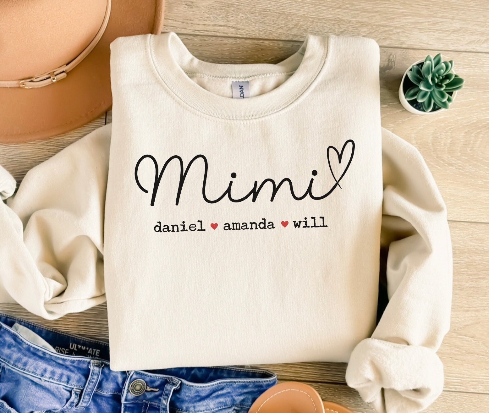 Custom Mimi Sweatshirt With Kids Names, Mimi Sweater Mimi Gift From ...