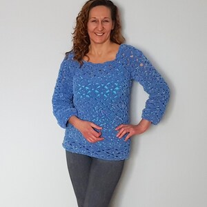 Crochet Jumper Pattern, Women Crochet Sweater Pattern, Lacy Crochet ...