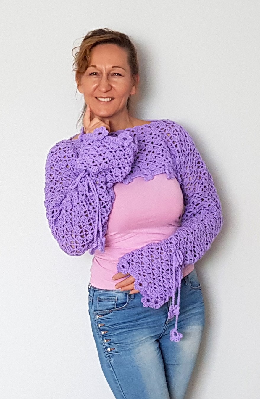 Crochet Shrug Pattern Crochet Sleeves Pattern Crochet Crop Top