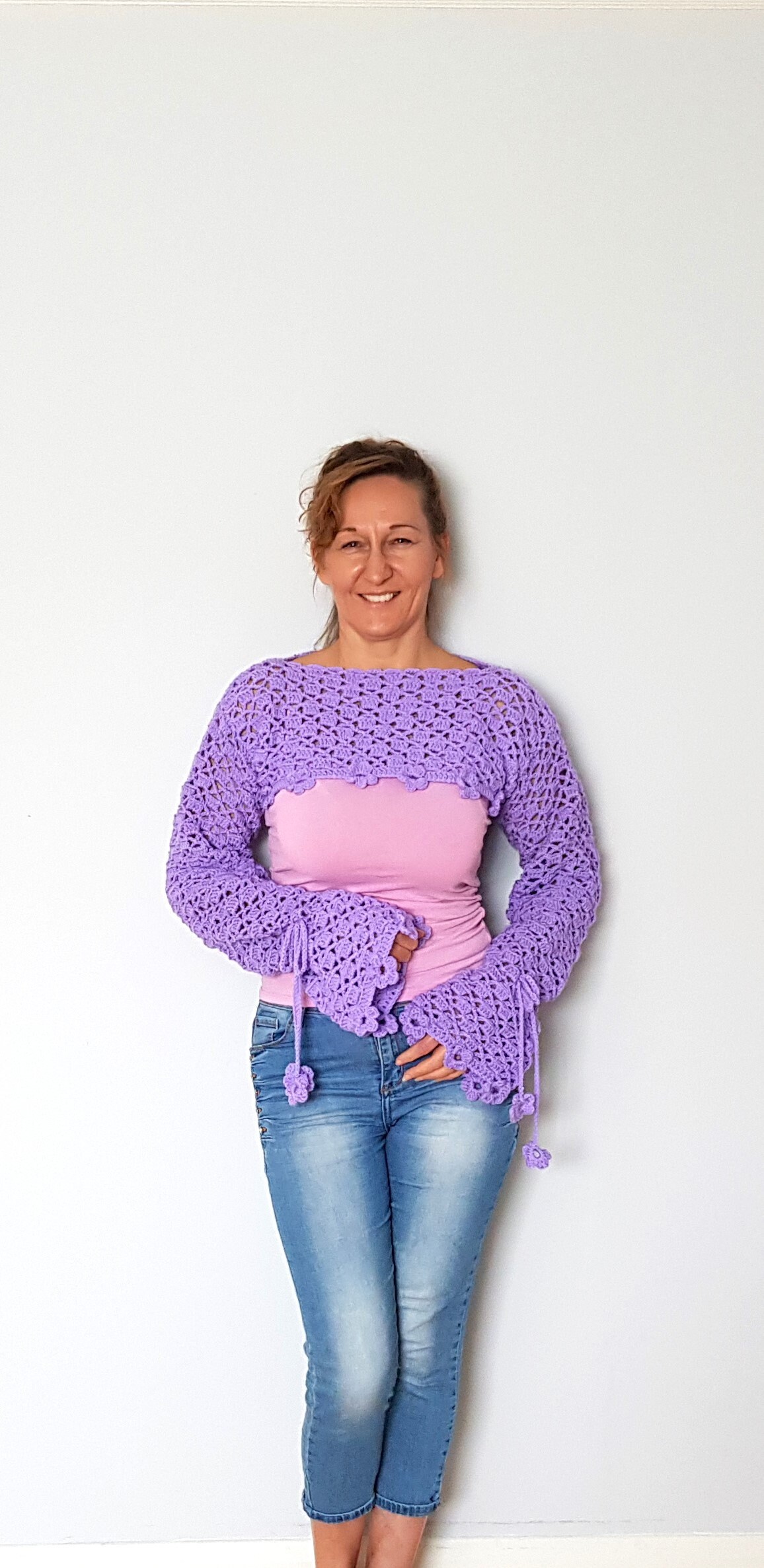 Crochet Shrug Pattern, Crochet Sleeves Pattern, Crochet Crop Top ...