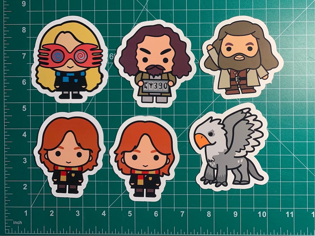 Harry Potter Vinyl Sticker Chibi 4 Pack Gifts for Potterheads - Etsy