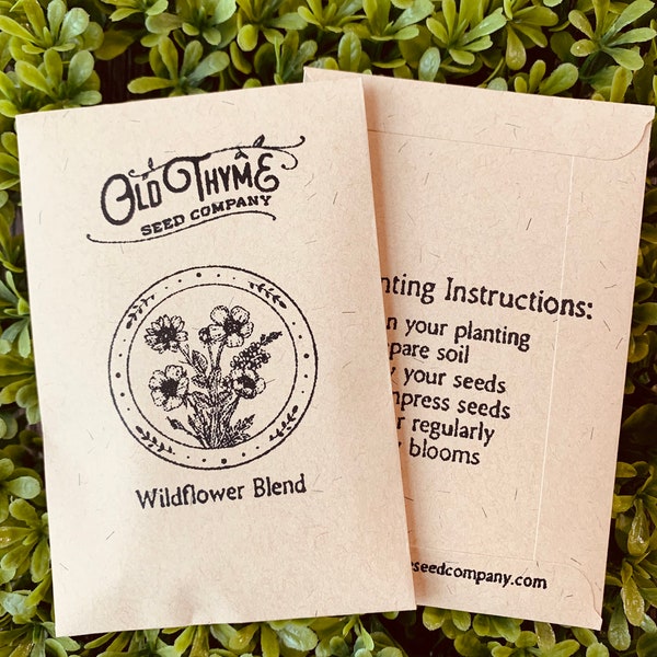 Wildflower Bridal Shower Seed Packets - Etsy