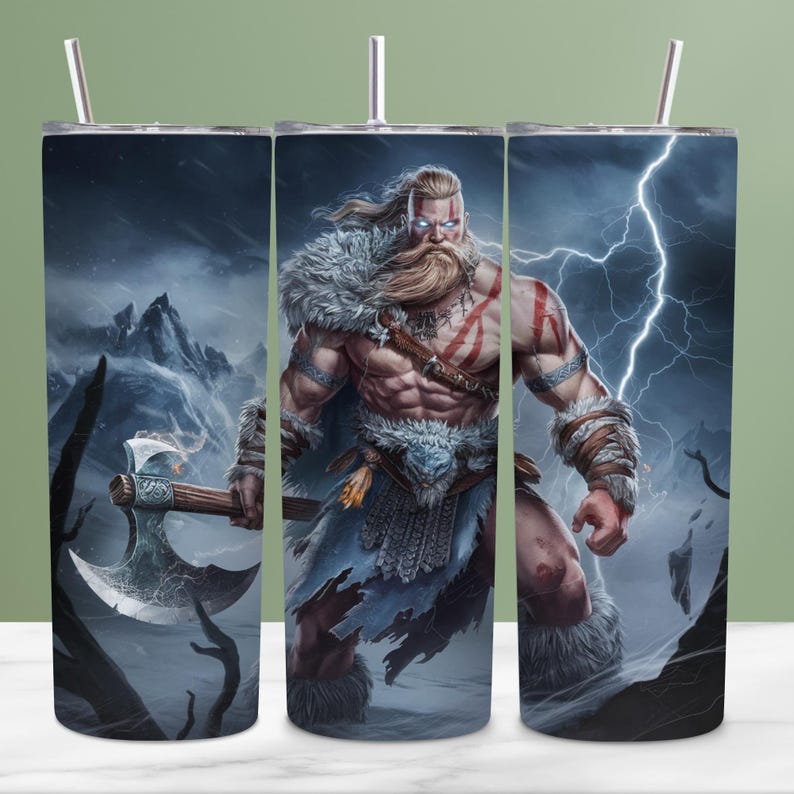 Viking Tumbler Wrap Bundle | 20oz Skinny Tumbler Sublimation PNG ...