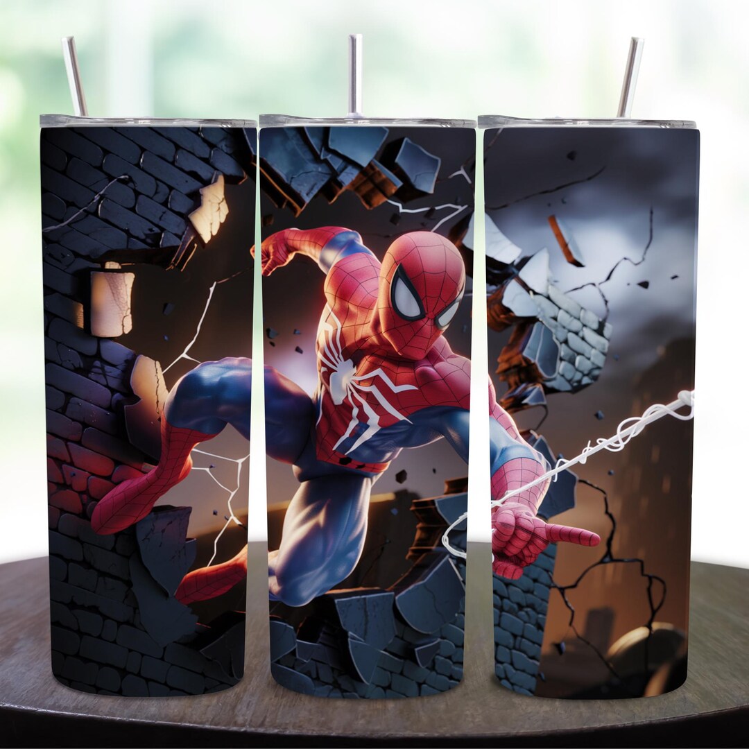 Spiderman 20oz Tumbler Wrap PNG, Spider Man Sublimation Design for ...
