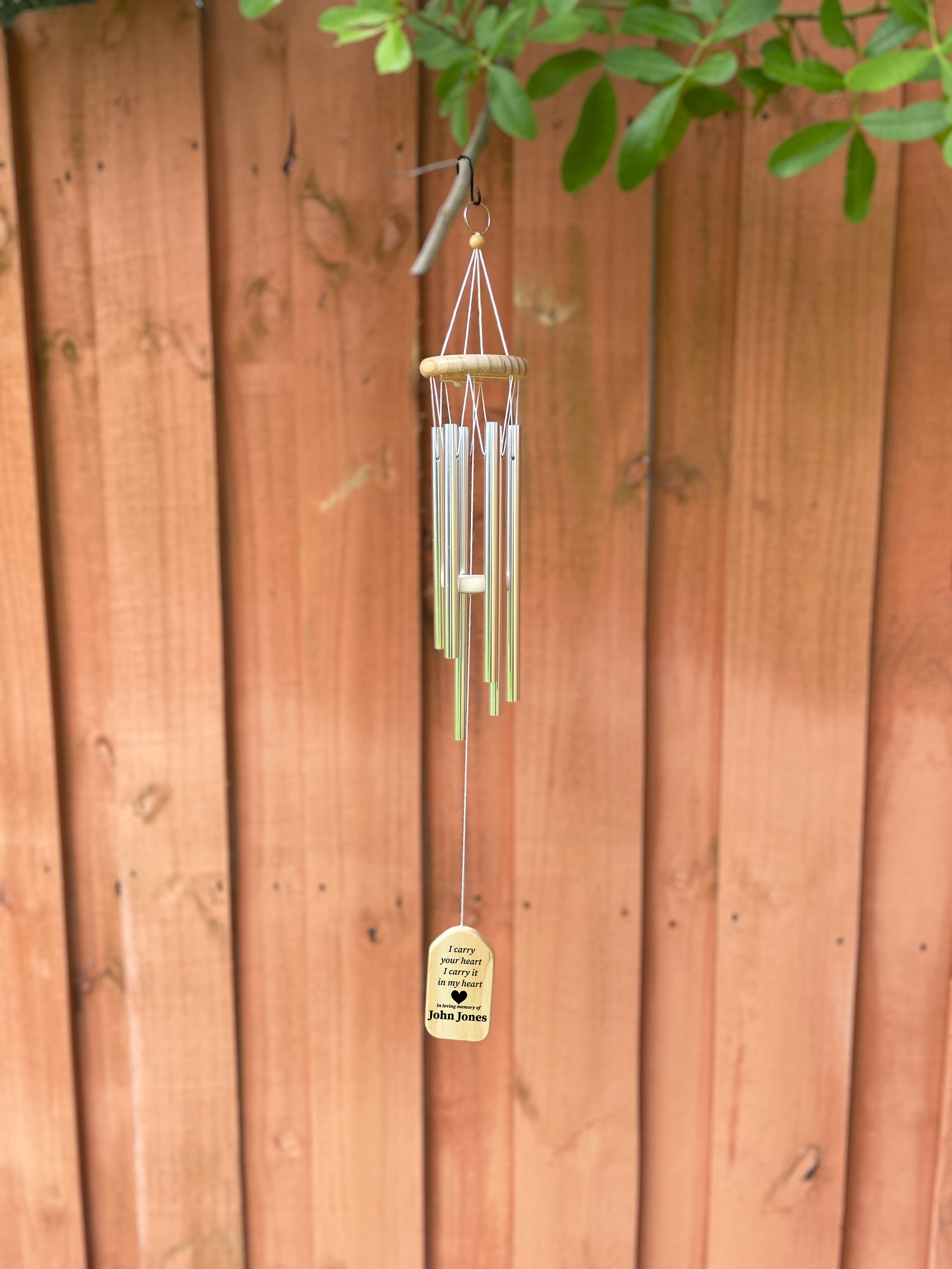 Personalized Wind Chimes , Memorial Tribute, in Loving Memory Of, Wind ...