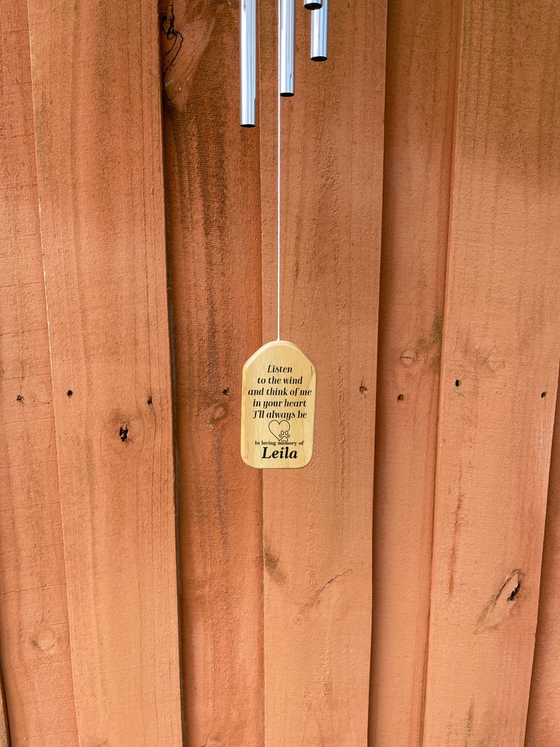 Personalized Dog Pet Memorial Wind Chime,listen to the Wind,loss of Pet ...