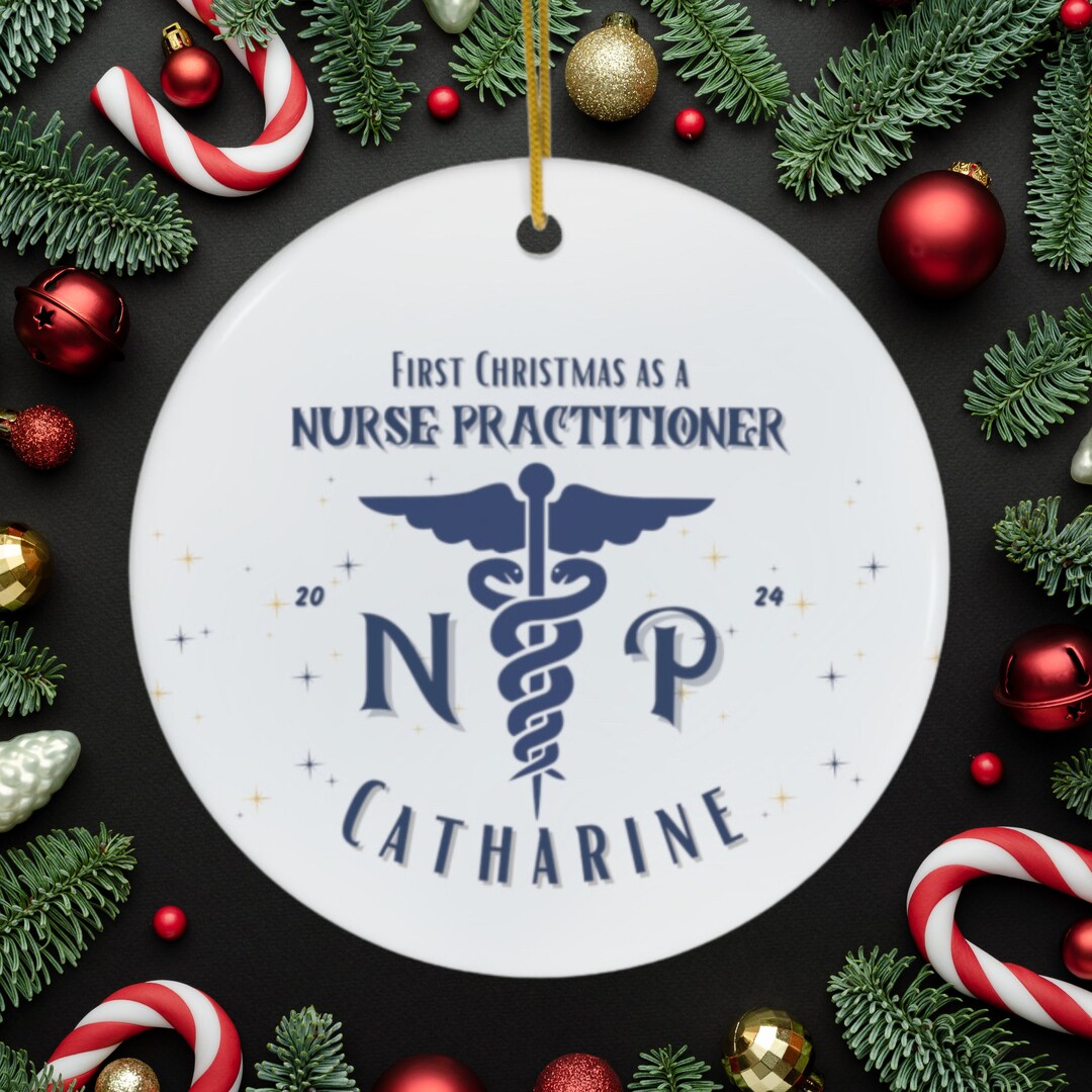 First Christmas Nurse Practitioner Ornament, Personalized Nurse ...
