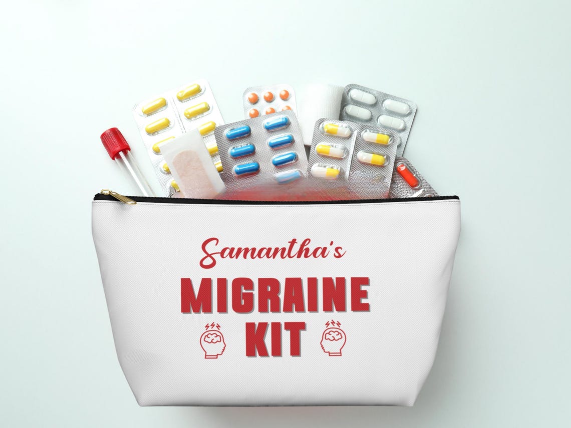 Personalized Migraine Kit: Custom Emergency Travel Pouch - Etsy