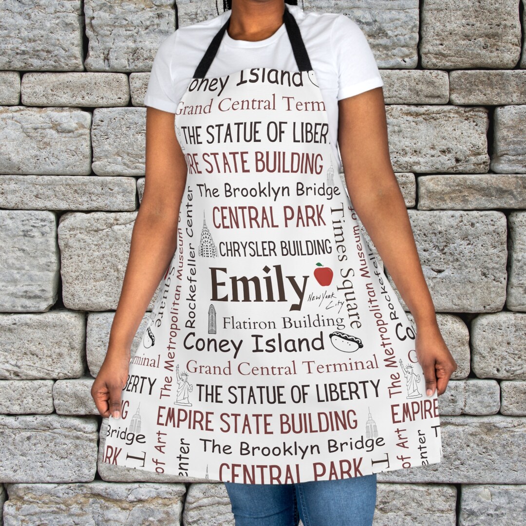 Personalized NYC Apron, Custom NYC Apron, Adult NYC Apron, Personalized ...