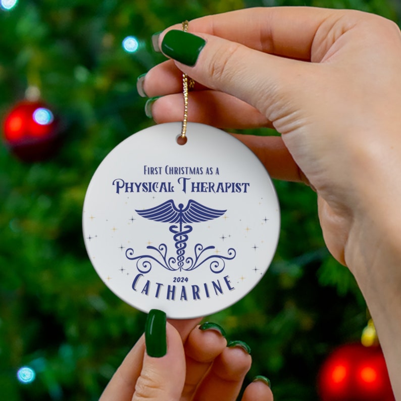 First Christmas Physical Therapist Ornament,personalized Physical ...
