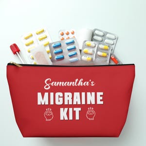 Personalized Migraine Kit: Custom Emergency Travel Pouch - Etsy