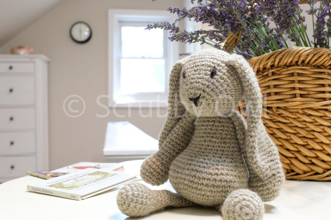 Bunny Crochet Stuffed Plush/super Fine Alpaca Peruvian Wool Yarn ...
