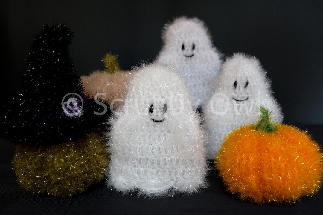 Halloween Ghost Crochet Scrubby Handmade Korean Yarn - Etsy