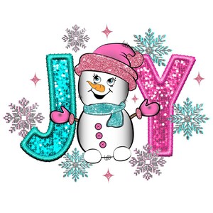 Joy Snowman PNG Christmas Digital Download Cute Winter Design ...