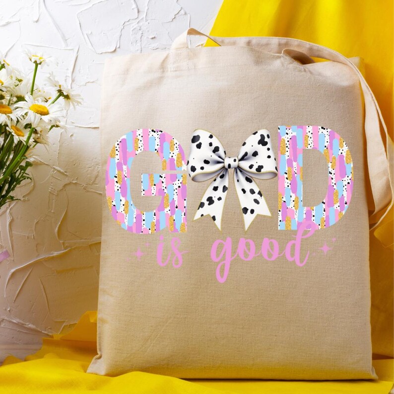 God is Good Png, Christian Png, Pink Bow Design, Jesus Sublimation ...