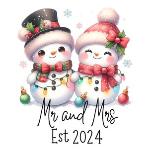 Mr and Mrs Christmas SVG Couples Ornament First Christmas as Mr and Mrs ...