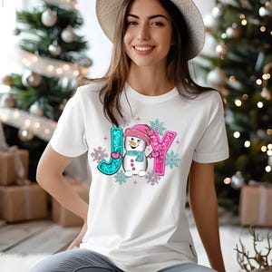 Joy Snowman PNG Christmas Digital Download Cute Winter Design ...