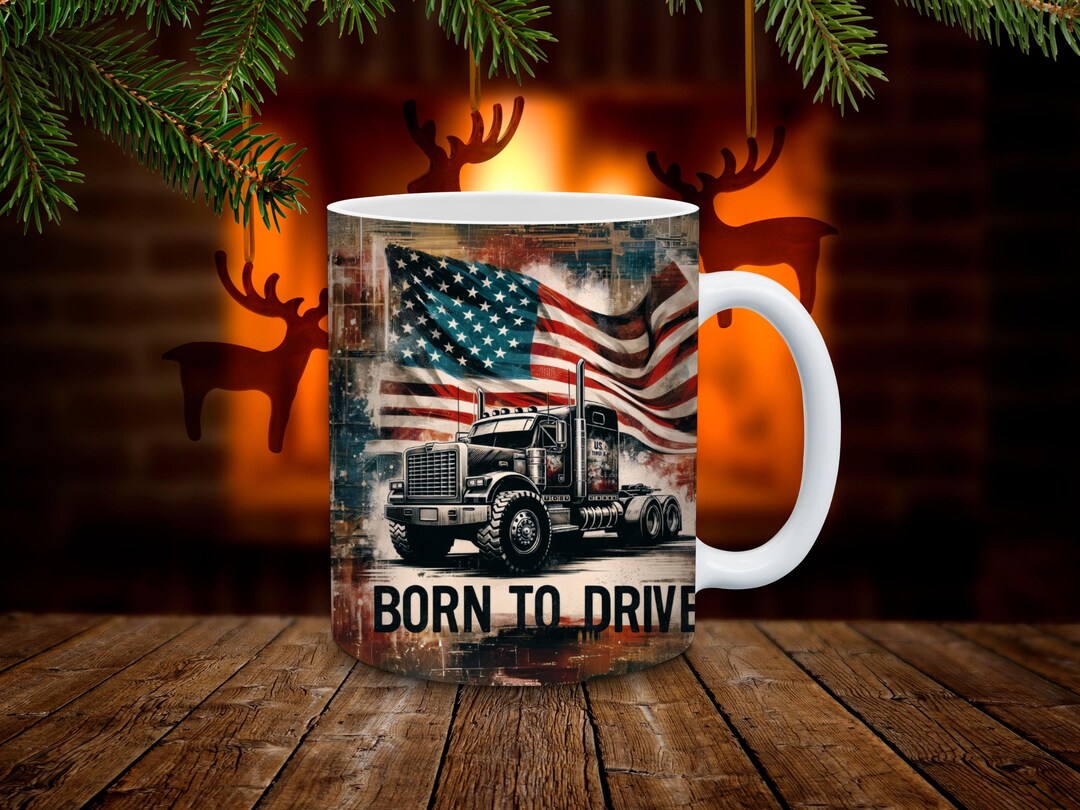 Truck Driver Mug Wrap - Personalized Trucker Tumbler - Custom Gifts for ...