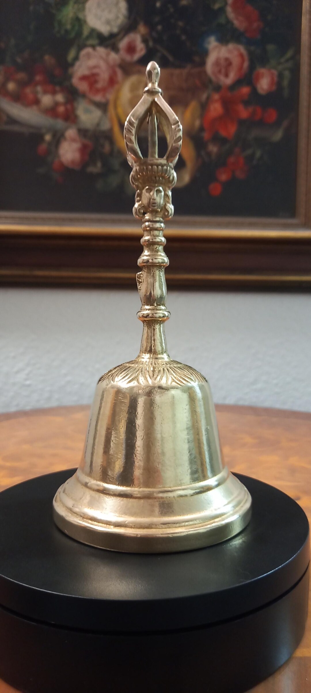 Tibetan Hand Bell, Tibet Bell, Crown Bell, Burnished Brass - Etsy