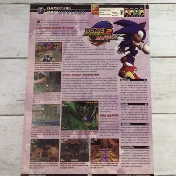 Sonic the Hedgehog Adventure 2 Poster Print - Etsy