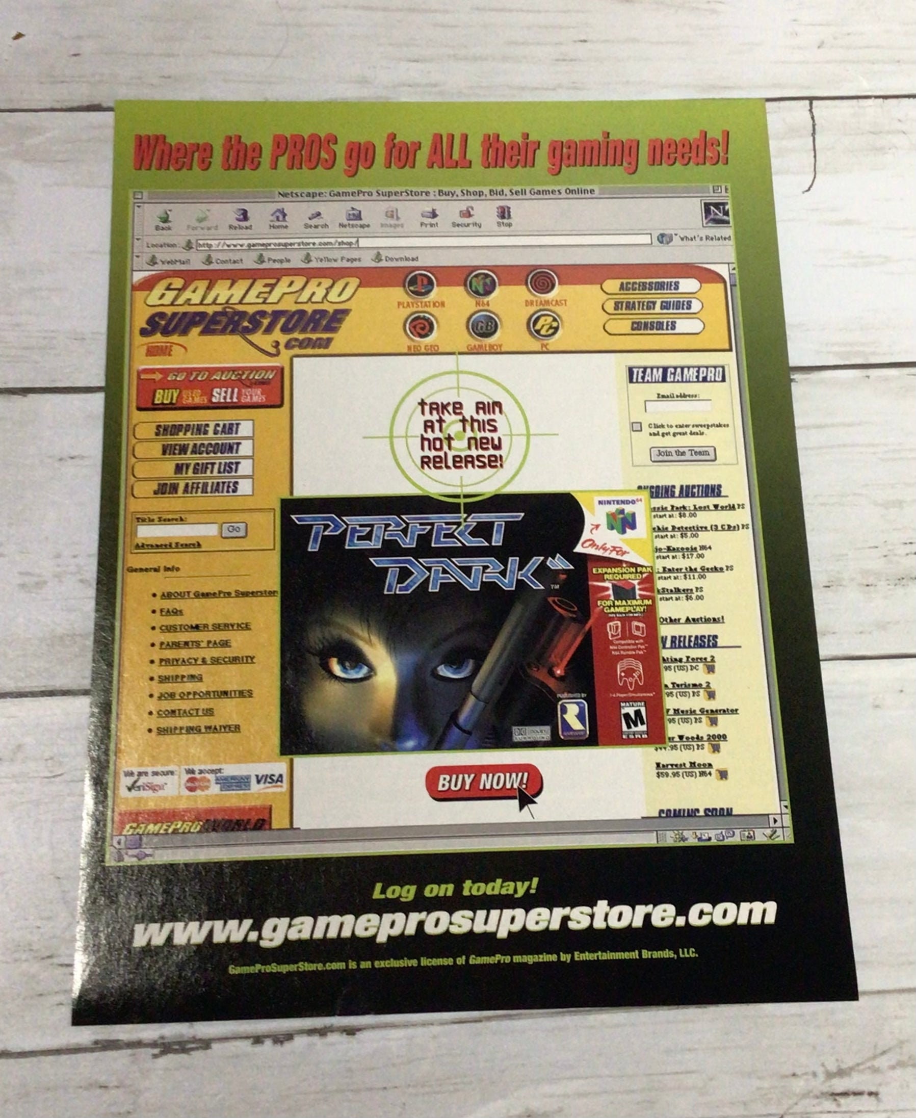 Perfect Dark Authentic Print Ad Poster - Etsy