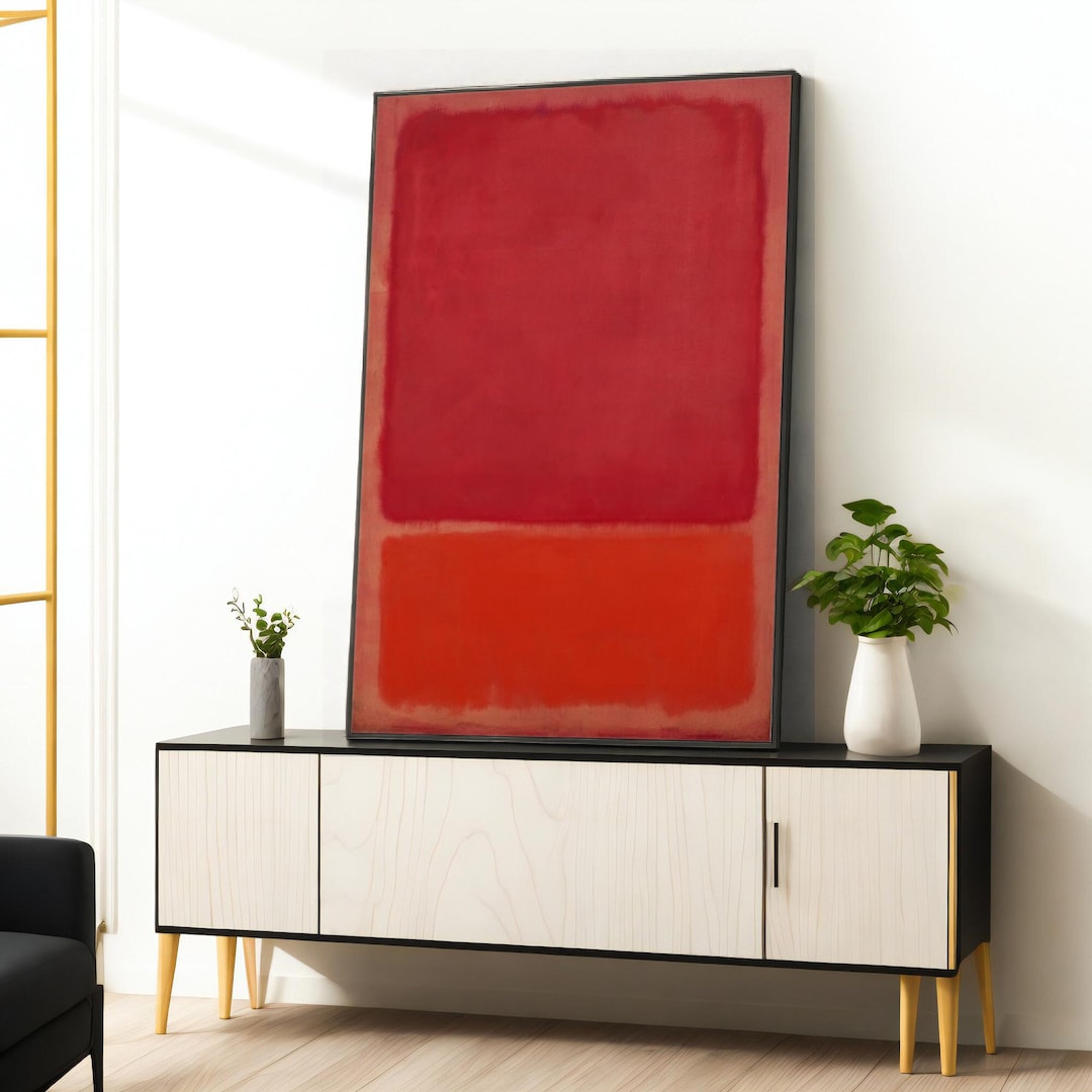 Mark Rothko Red Canvas Painting, Mark Rothko Poster Canvas, Wall Art ...