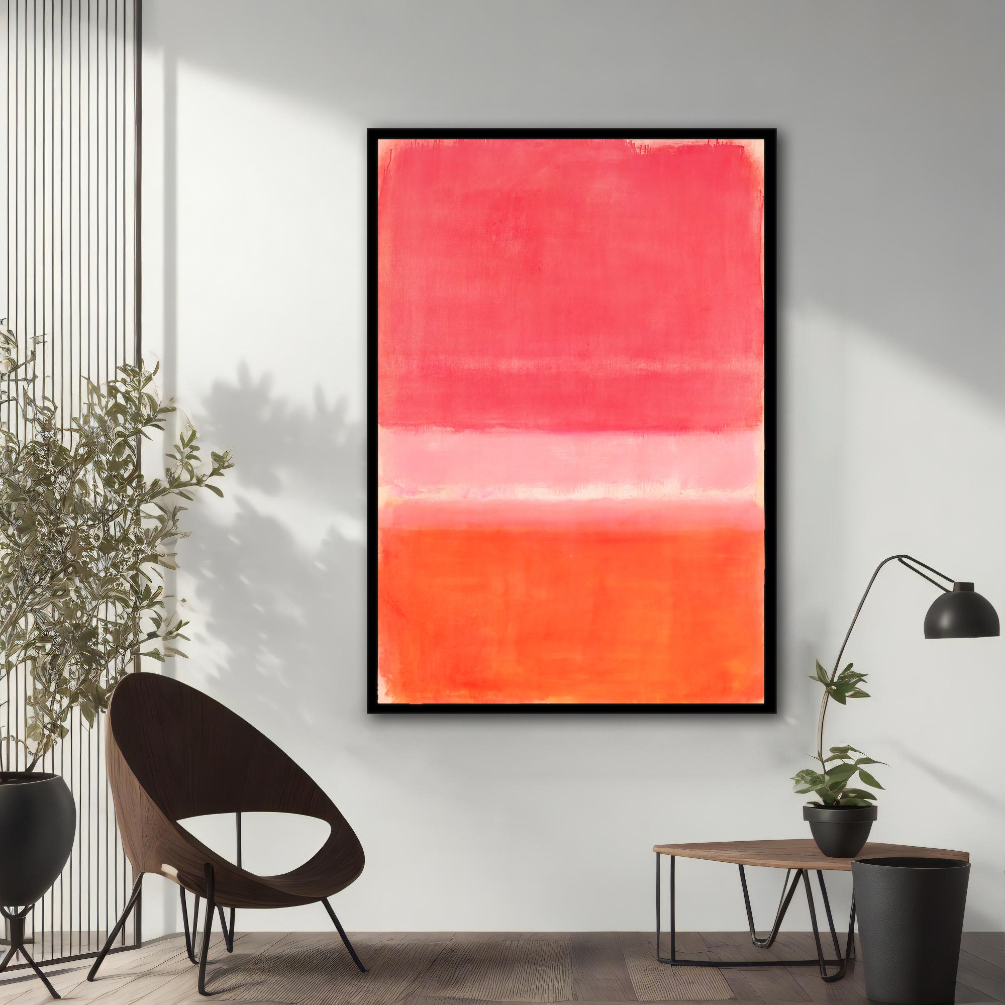 Mark Rothko Pink and Orange Framed Canvas Art,mark Rothko Reproduction ...