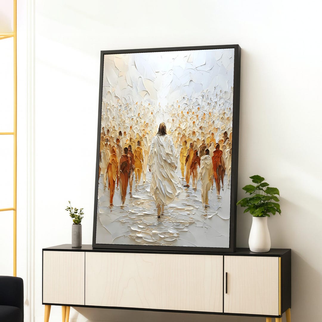 Inspirational Spiritual Leader Canvas Wall Art, Jesus Painting ...