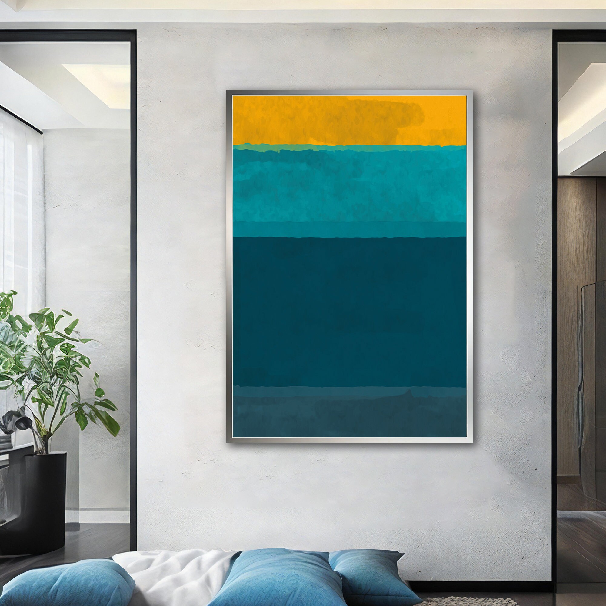 Mark Rothko Blue and Yellow Canvas Painting, Mark Rothko Poster Canvas ...